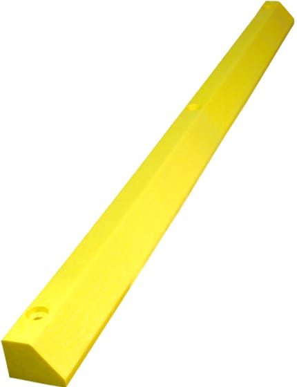 6' Economy Solid Plastic Parking Block | PBE6YL | Parking Block Store