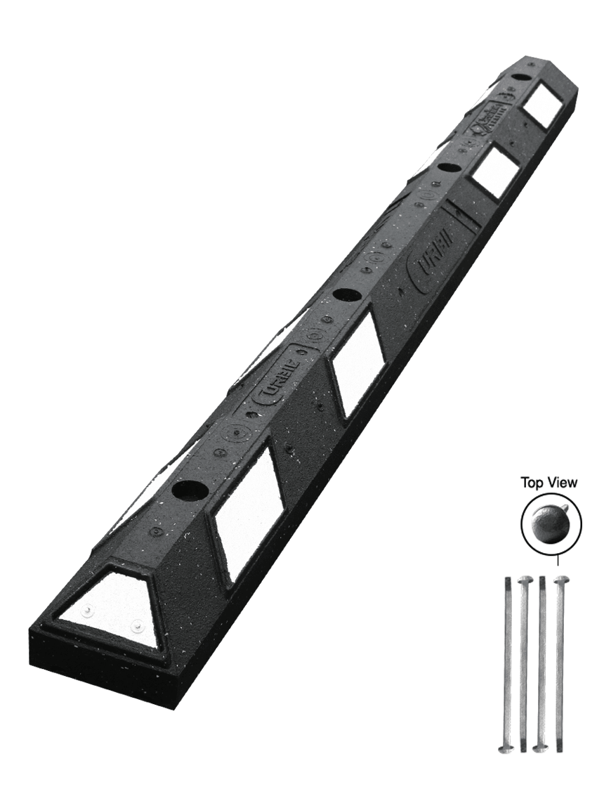 6’ Clearline® Rubber Parking Blocks (with hardware) | PBRCWS | Parking ...