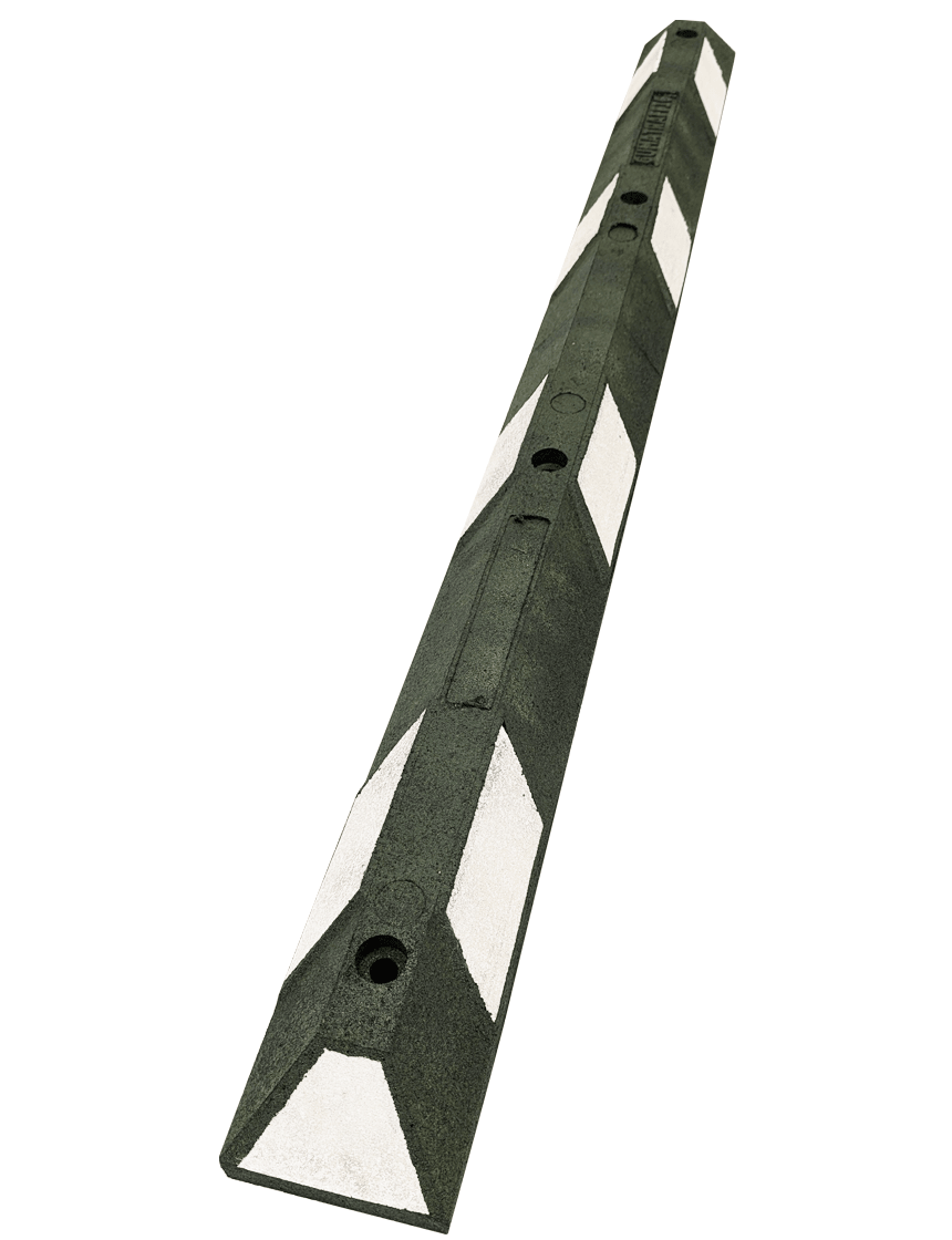 6 ft rubber parking blocks 12 in galvanized steel spikes asphalt or ...