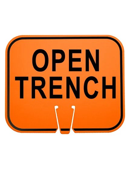 Clip On Sign OPEN TRENCH | COSHNON-OPTR | Traffic Safety Store