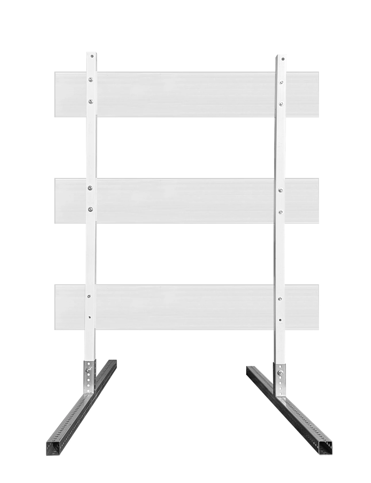 4' x 63" Tall MUTCD Type III Barricade -Plastic Power Post Uprights ...