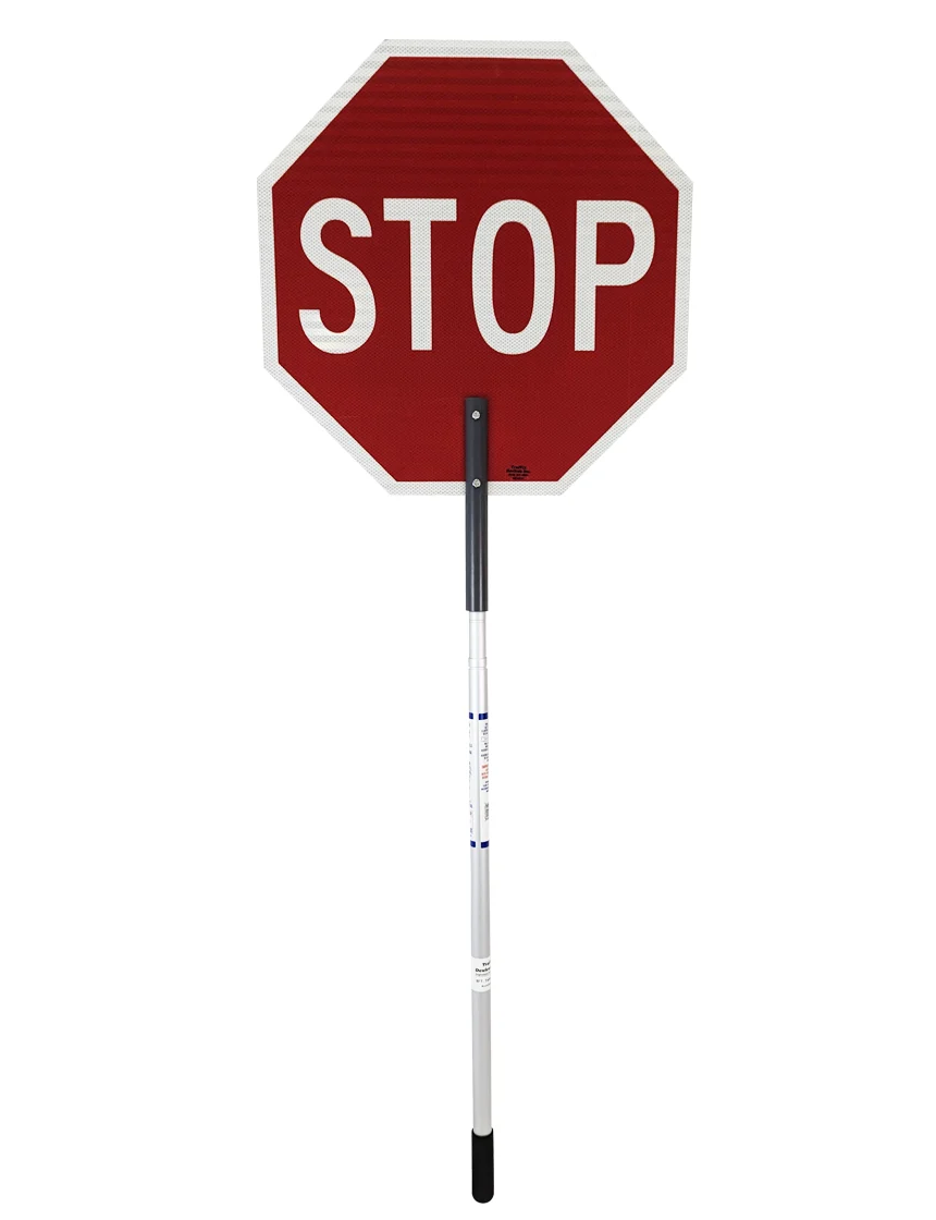 24" Non-Reflective Stop/Slow Paddle Sign w/ Telescoping Handle | STOP ...