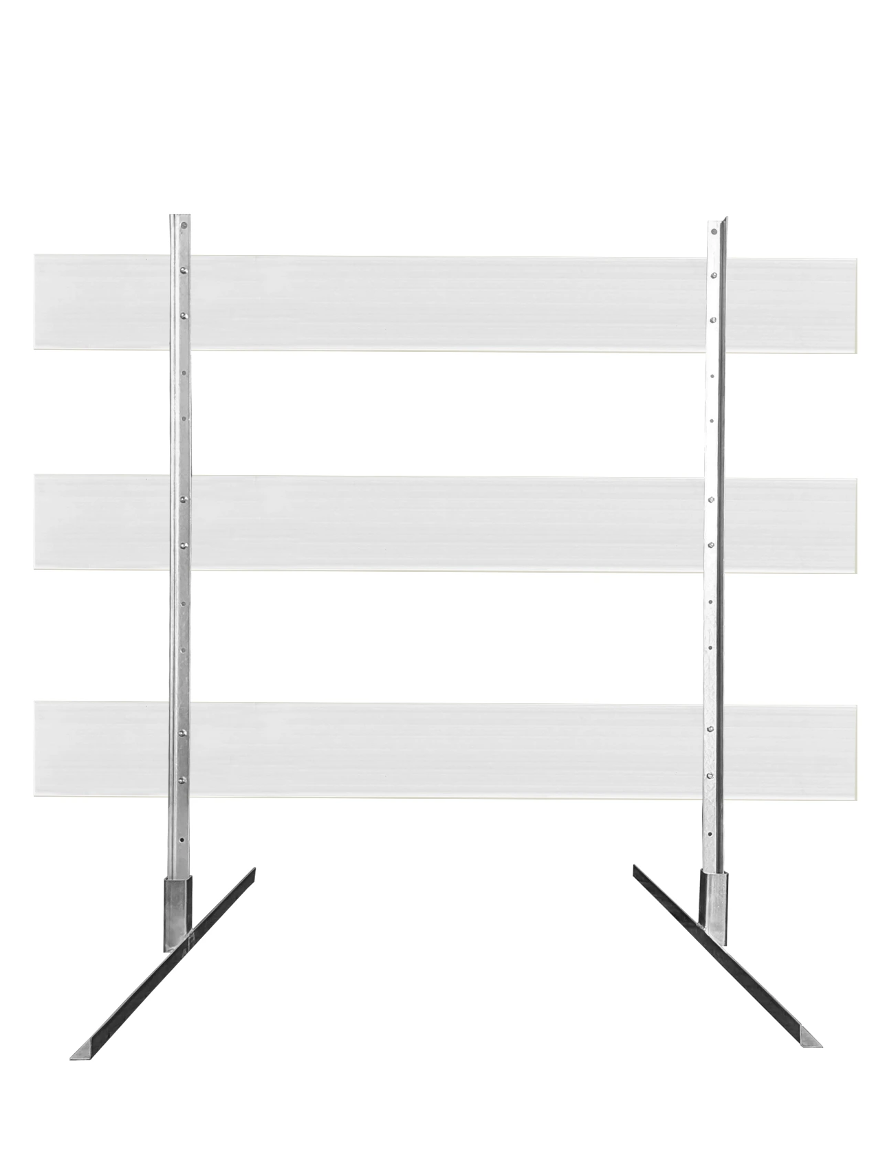 Angle Iron Type III Barricade -63" Tall Galvanized Steel | TSS