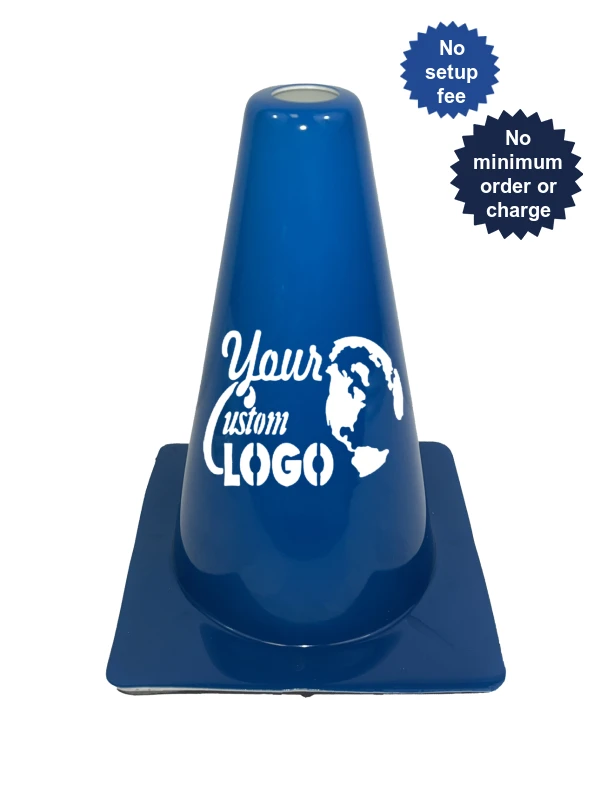 12 inch Orange Plastic Traffic Cones | CB12-CONE LOGO | Traffic Safety ...