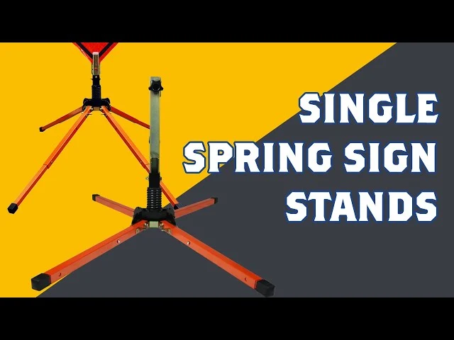 Single Spring Sign Stand w/ Quick Latch | SPRING STAND | Traffic Safety ...