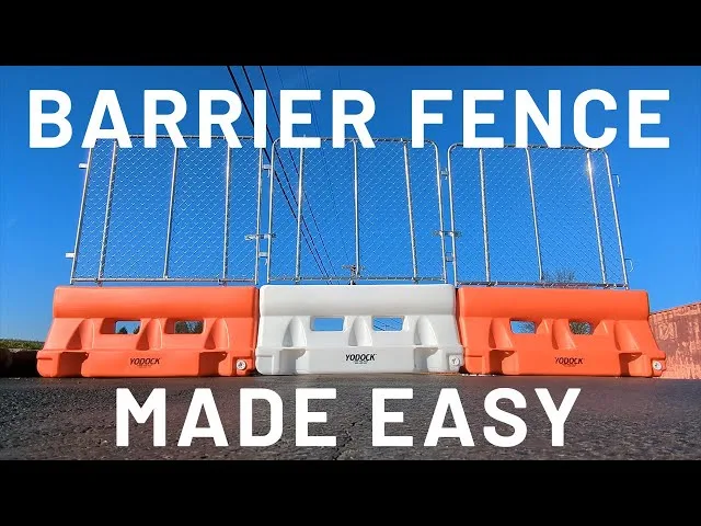 yodock 2001mb barrier orange with Yodock fence Panel
