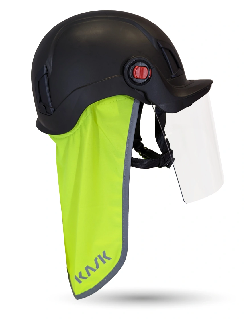 Black KASK Zenith X2 ANSI Safety Helmet with Full-Face Shield & Brim ...