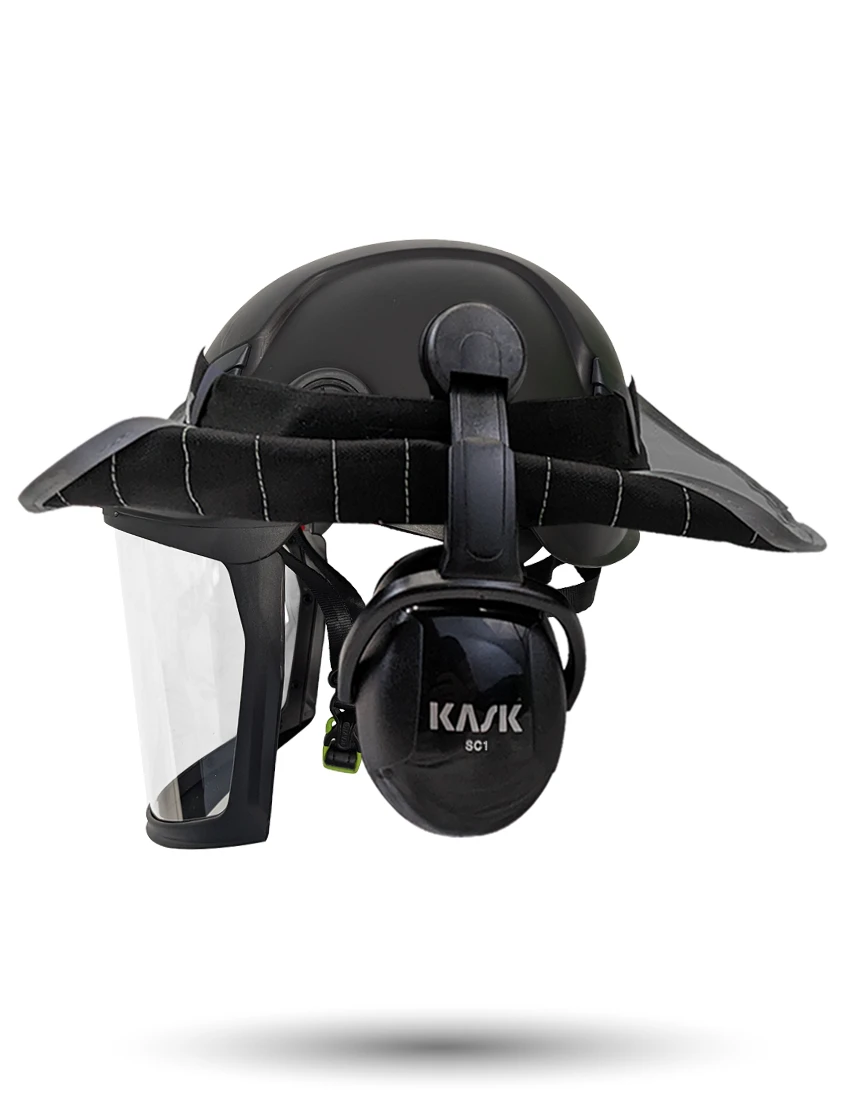 Black KASK Zenith X2 ANSI Safety Helmet with Full-Face Visor Kit (Clear ...
