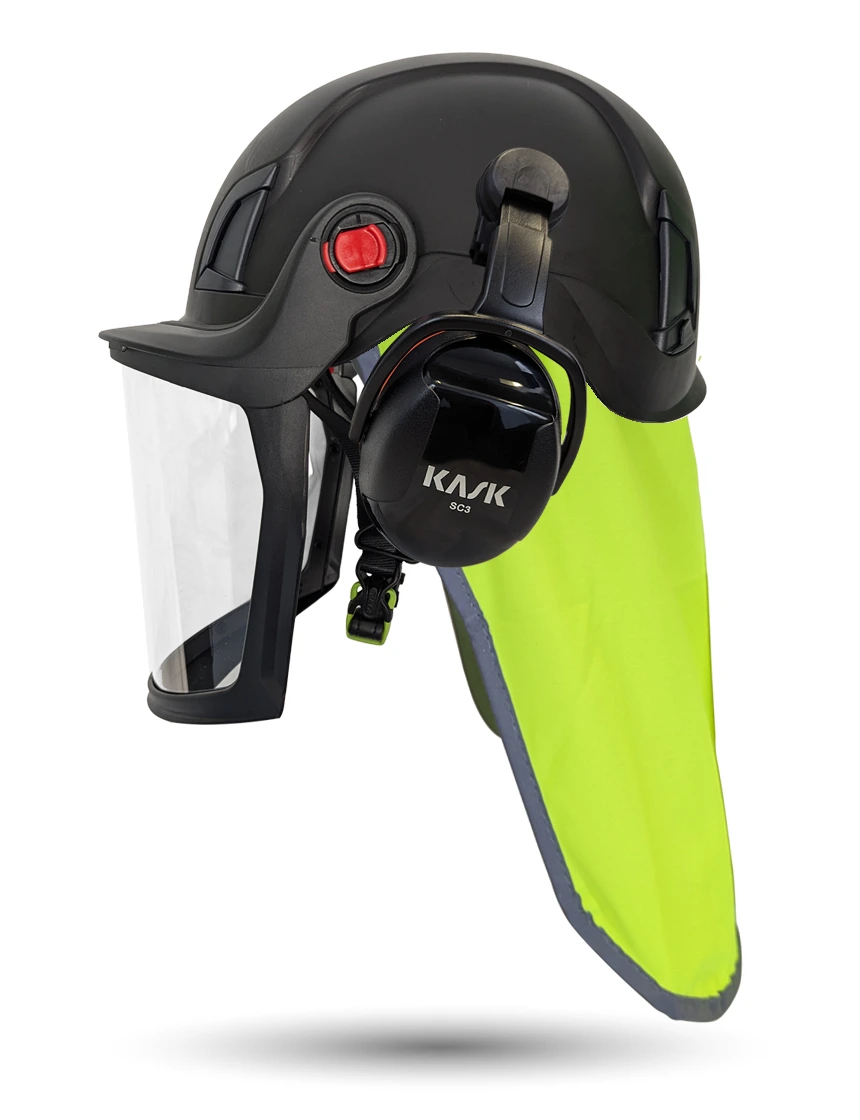 Black KASK Zenith X2 ANSI Safety Helmet with Full-Face Visor Kit (Clear ...