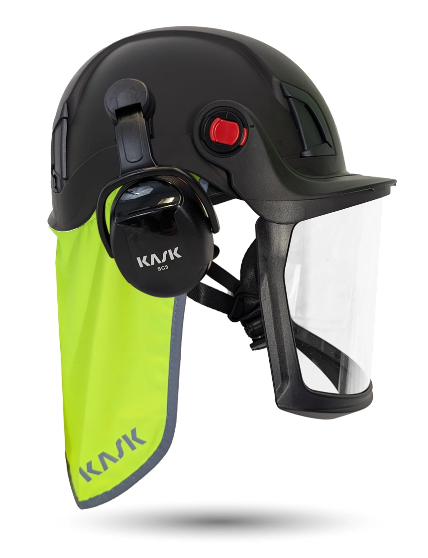 Black KASK Zenith X2 ANSI Safety Helmet with Full-Face Visor Kit (Clear ...