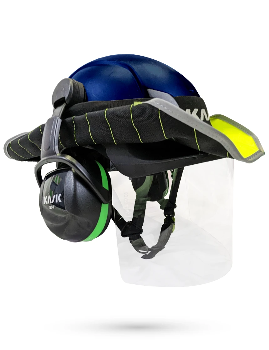 Blue Kask Zenith X2 ANSI Safety Helmet with Full-Face Shield & Brim Kit ...