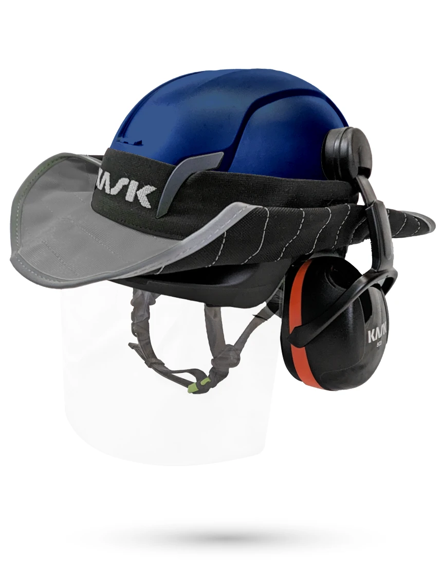 Blue Kask Zenith X2 ANSI Safety Helmet with Full-Face Shield & Brim Kit ...