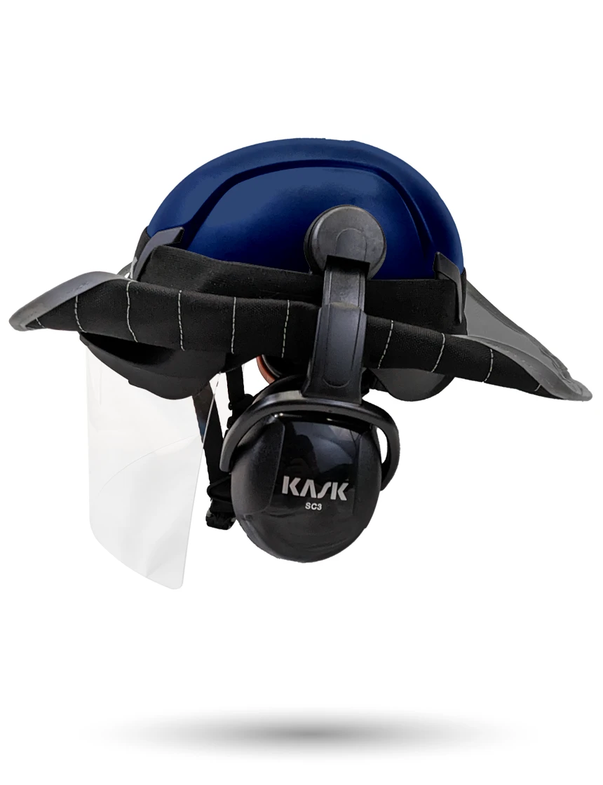 Blue Kask Zenith X2 ANSI Safety Helmet with Full-Face Shield & Brim Kit ...