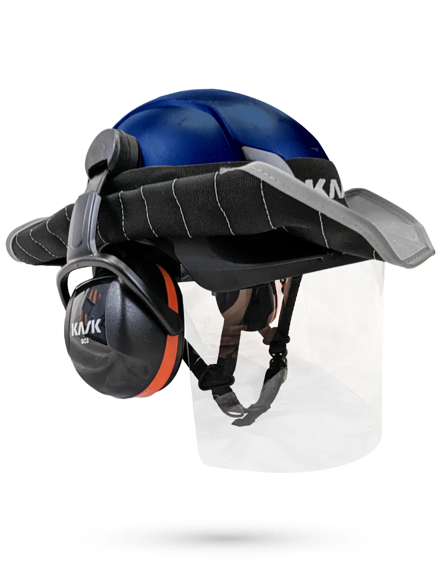 Blue Kask Zenith X2 ANSI Safety Helmet with Full-Face Shield & Brim Kit ...