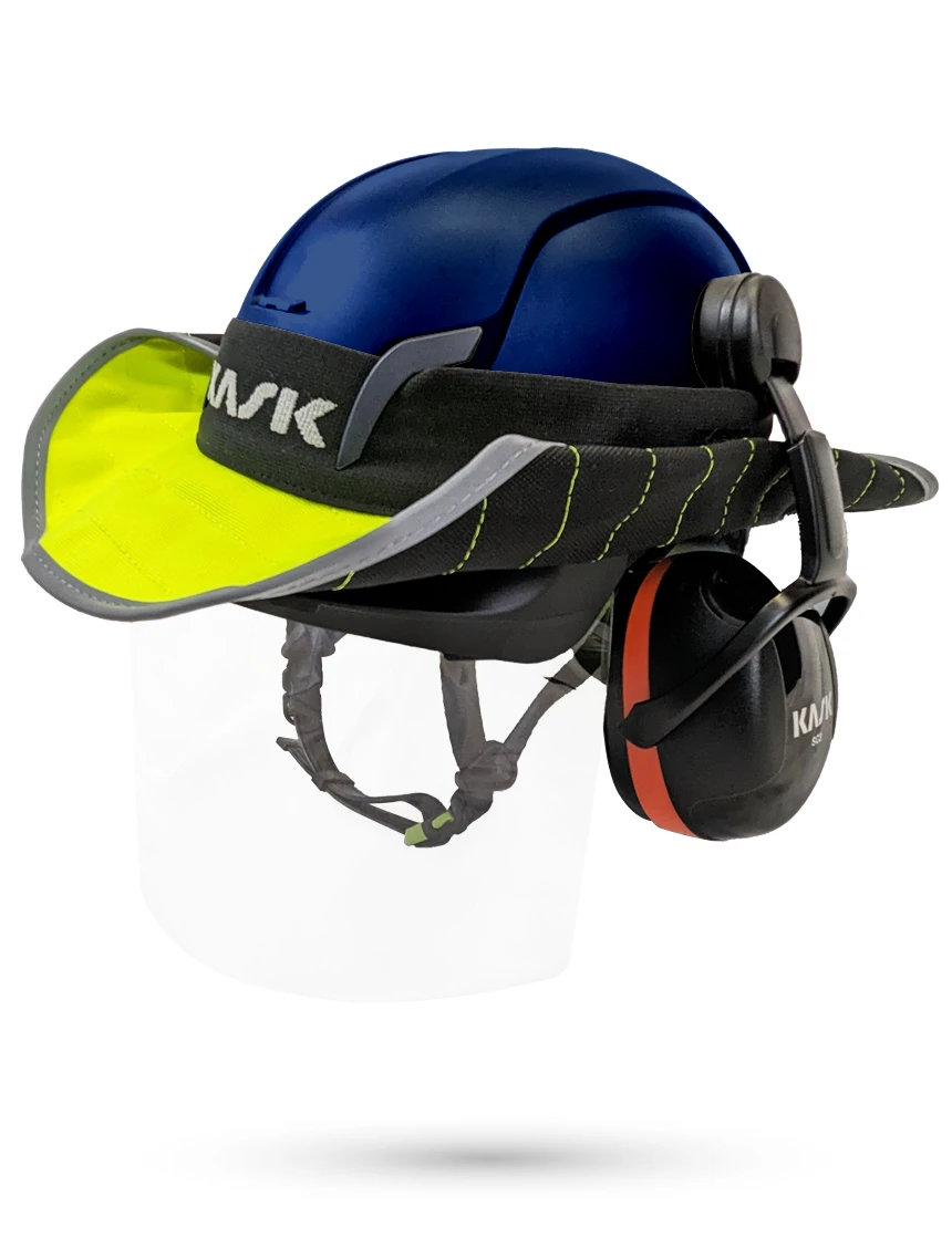 Blue Kask Zenith X2 ANSI Safety Helmet with Full-Face Shield & Brim Kit ...