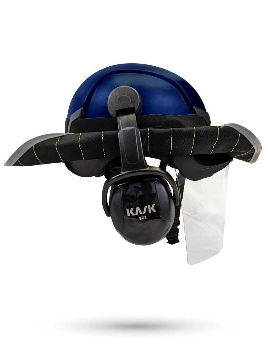 Blue Kask Zenith X2 ANSI Safety Helmet with Full-Face Shield & Brim Kit ...