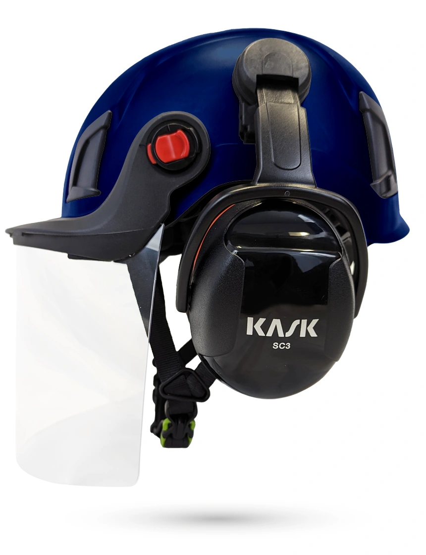 Blue Kask Zenith X2 ANSI Safety Helmet with Full-Face Shield & Brim Kit ...