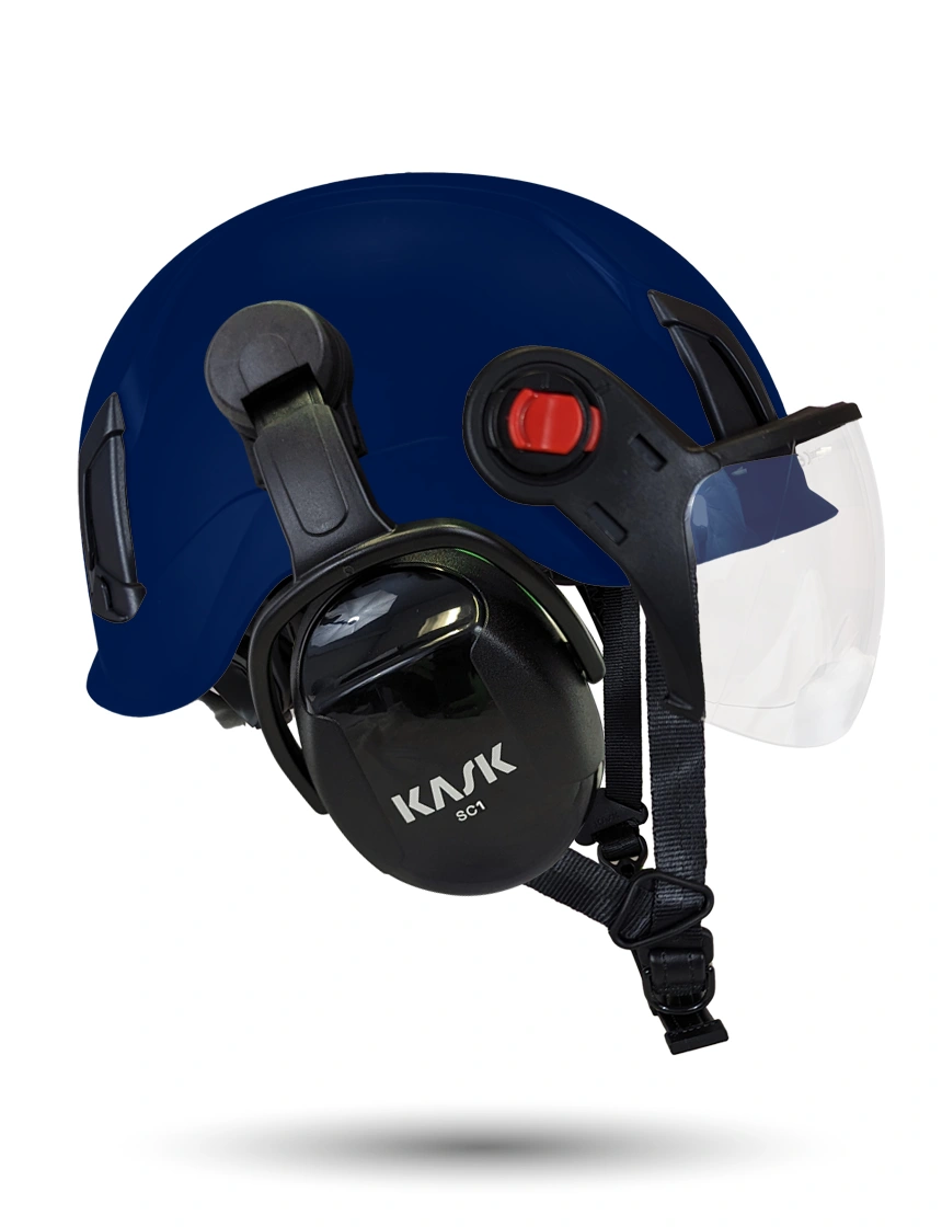 Blue Kask Zenith X2 ANSI Safety Helmet with Half-Face Visor Kit (Clear ...
