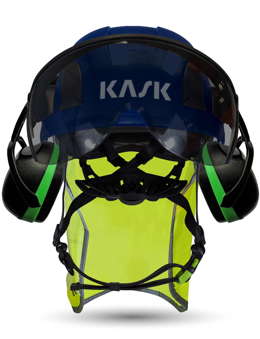 Blue Kask Zenith X2 ANSI Safety Helmet with Half-Face Visor Kit (Smoke ...