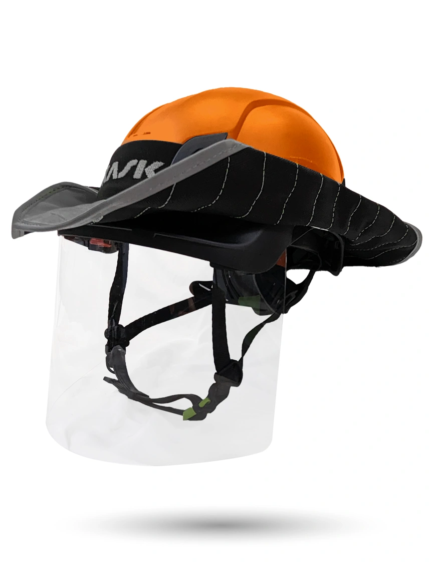 Orange KASK Zenith X2 ANSI Safety Helmet with Full-Face Shield & Brim ...