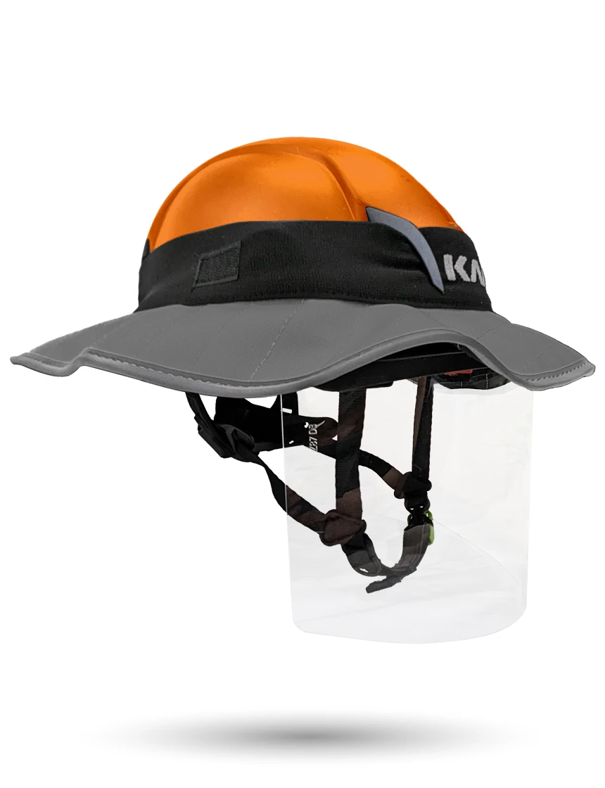 Orange KASK Zenith X2 ANSI Safety Helmet with Full-Face Shield & Brim ...