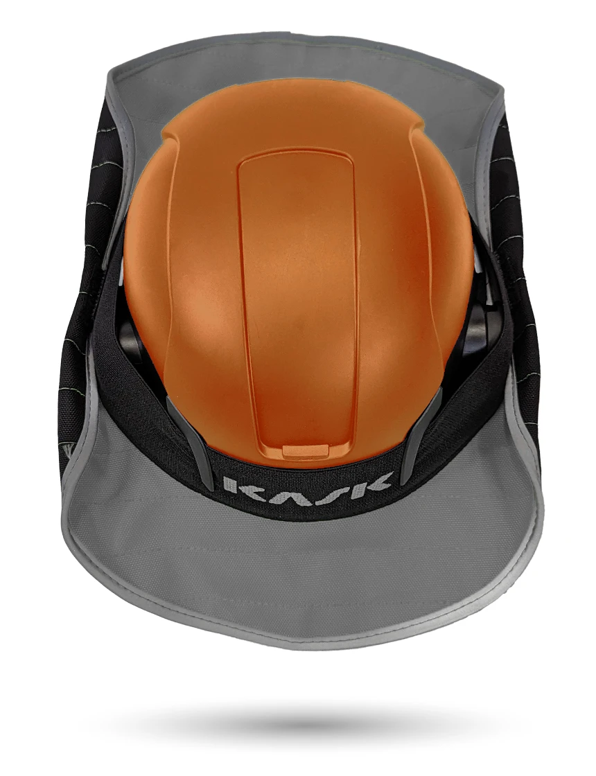 Orange KASK Zenith X2 ANSI Safety Helmet with Full-Face Shield & Brim Kit (Clear) & 360-degree ...