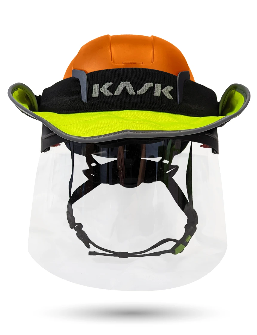Orange KASK Zenith X2 ANSI Safety Helmet with Full-Face Shield & Brim ...