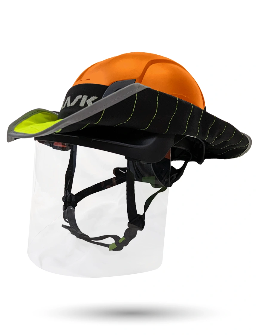 Orange KASK Zenith X2 ANSI Safety Helmet with Full-Face Shield & Brim ...
