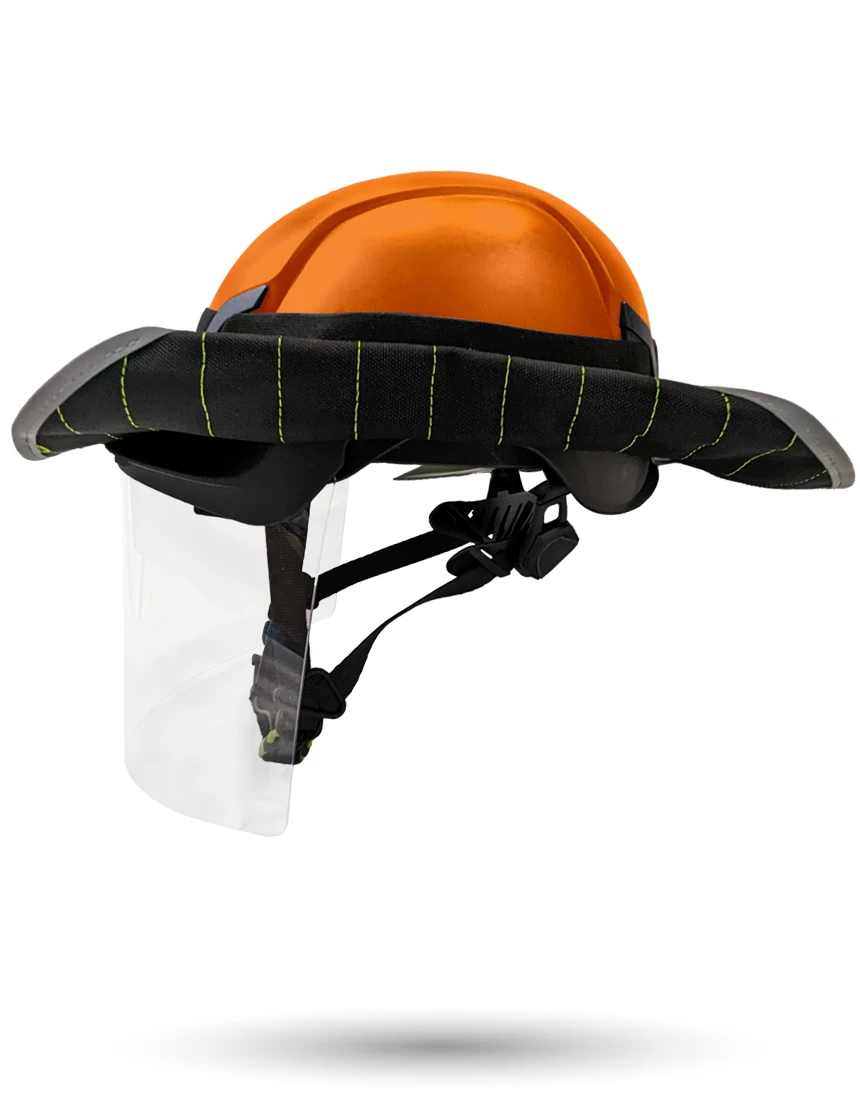 Orange KASK Zenith X2 ANSI Safety Helmet with Full-Face Shield & Brim ...