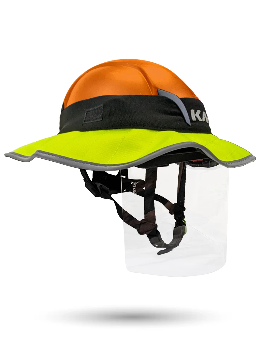 Orange KASK Zenith X2 ANSI Safety Helmet with Full-Face Shield & Brim ...