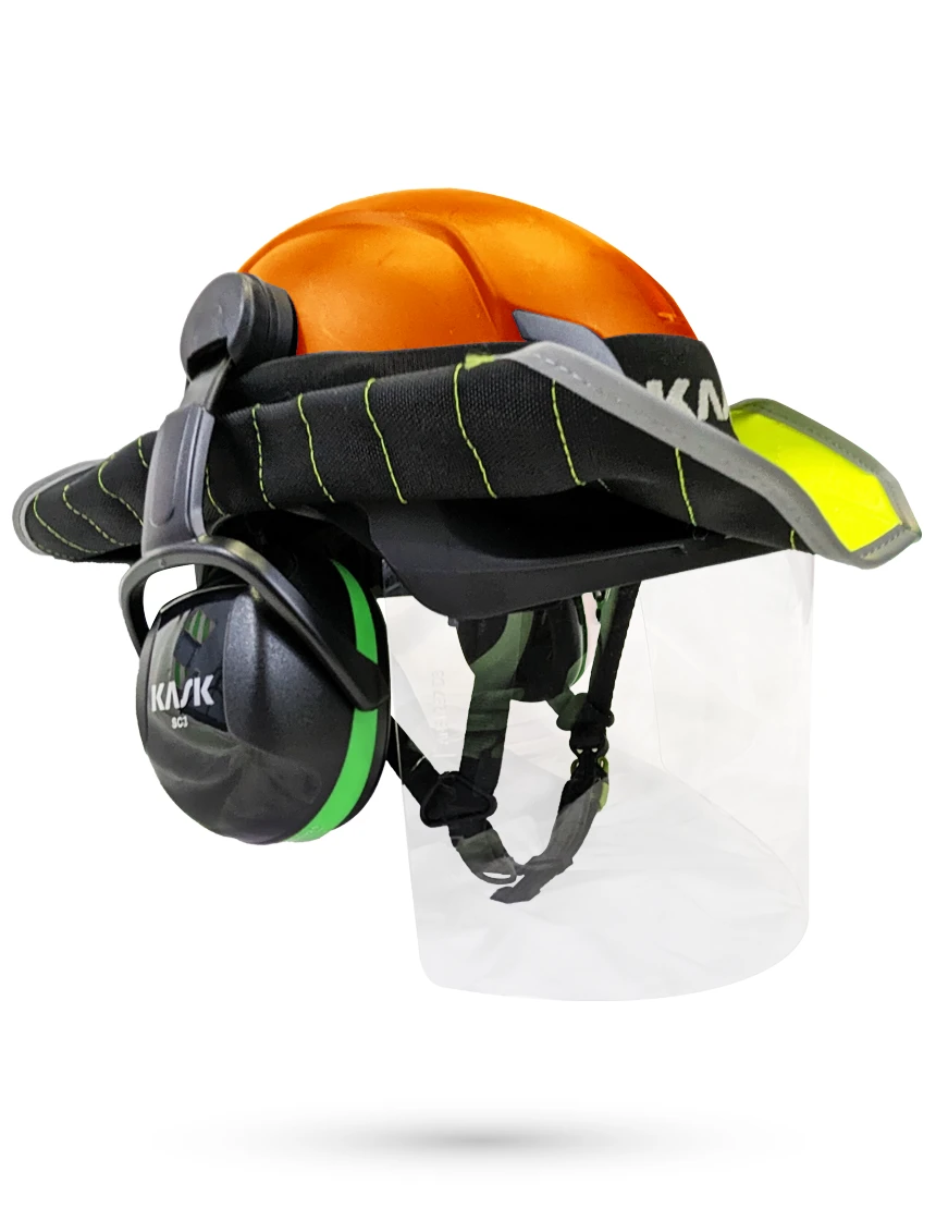 Orange KASK Zenith X2 ANSI Safety Helmet with Full-Face Shield & Brim ...