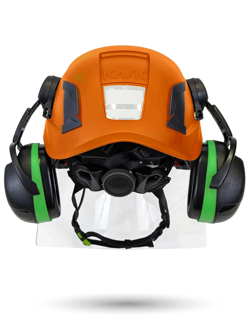 Orange KASK Zenith X2 ANSI Safety Helmet with Full-Face Shield & Brim ...