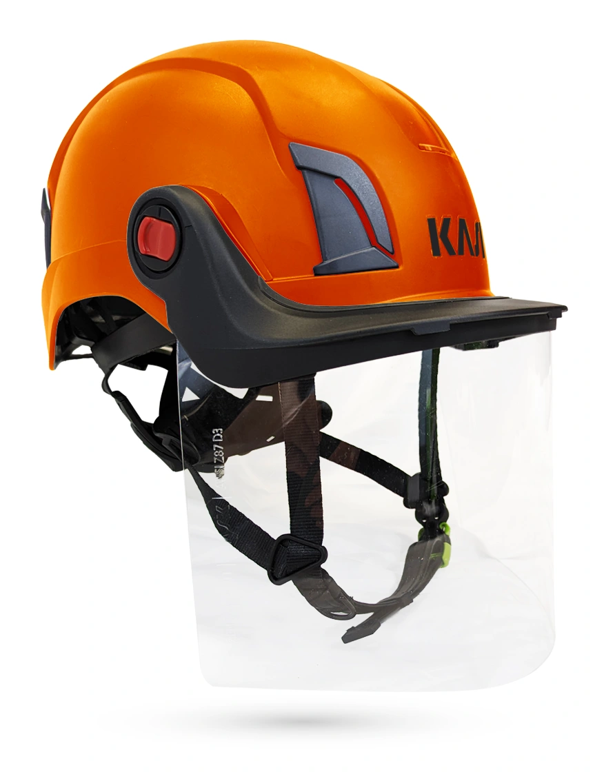 Orange KASK Zenith X2 ANSI Safety Helmet with Full Face Shield & Brim ...