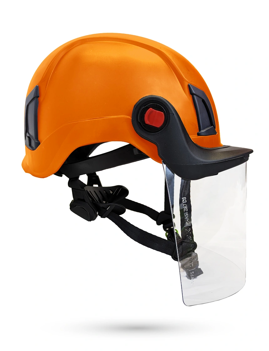 Orange KASK Zenith X2 ANSI Safety Helmet with Full Face Shield & Brim ...