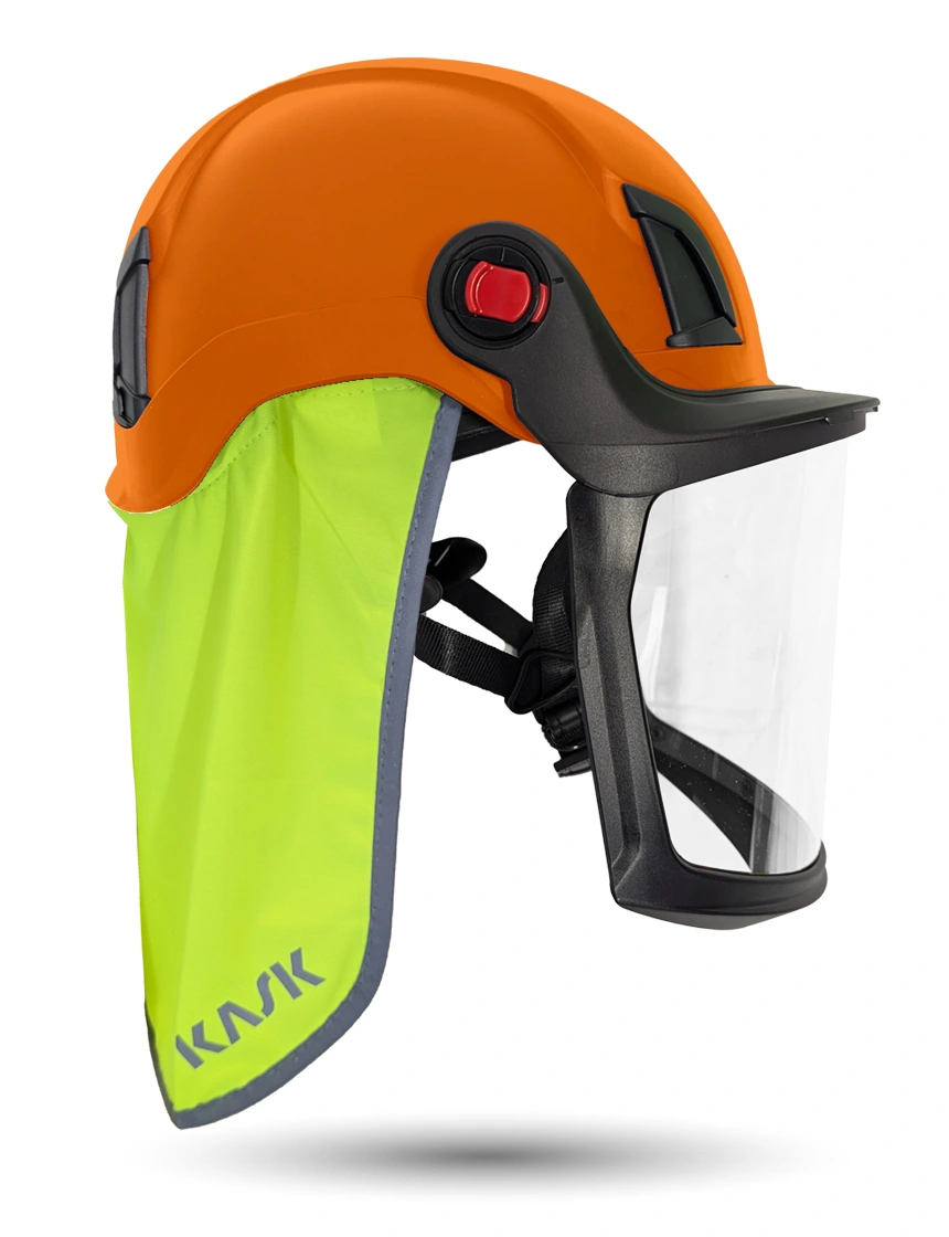 Orange KASK Zenith X2 ANSI Safety Helmet with Full-Face Visor Kit ...