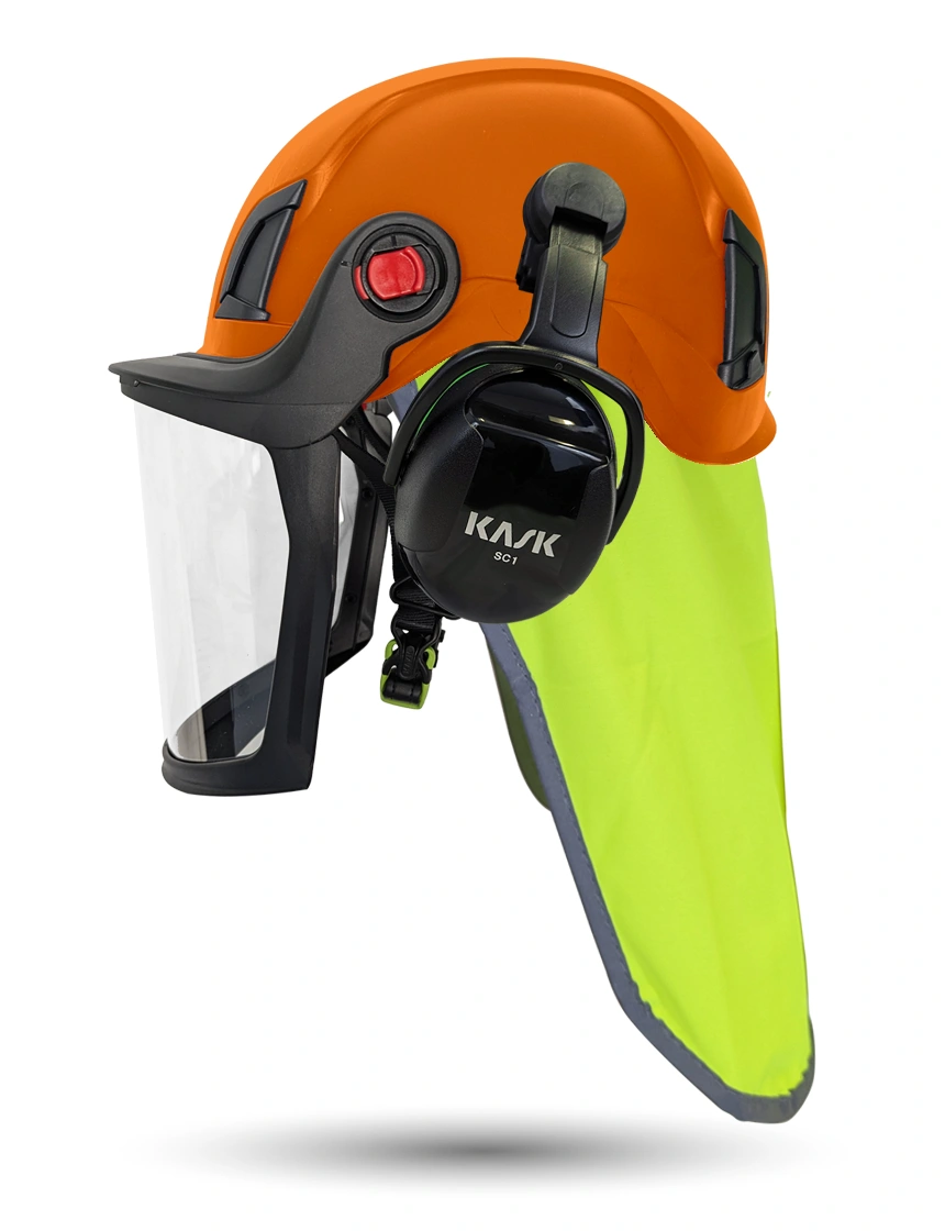 Orange KASK Zenith X2 ANSI Safety Helmet with Full-Face Visor Kit ...