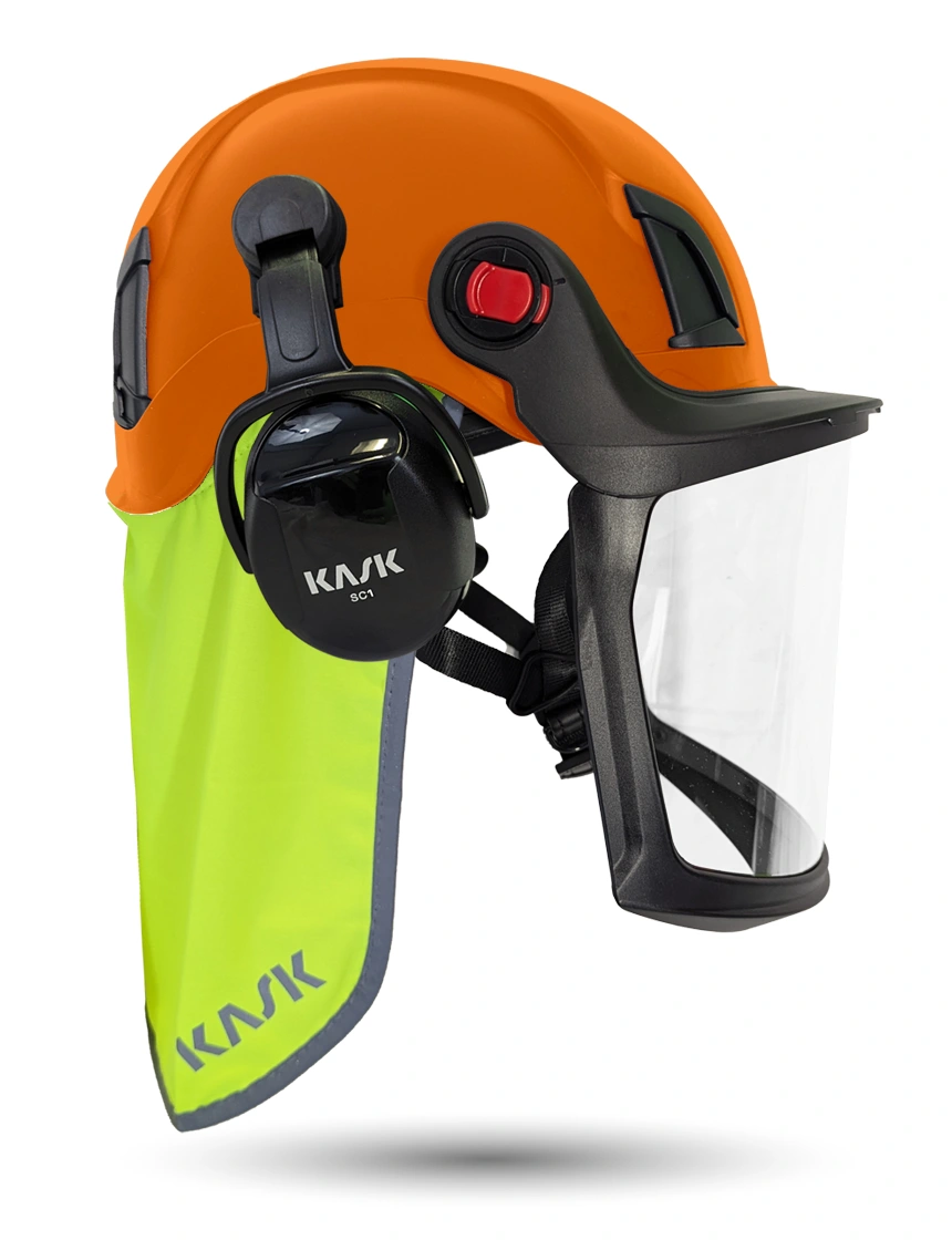 Orange KASK Zenith X2 ANSI Safety Helmet with Full-Face Visor Kit ...