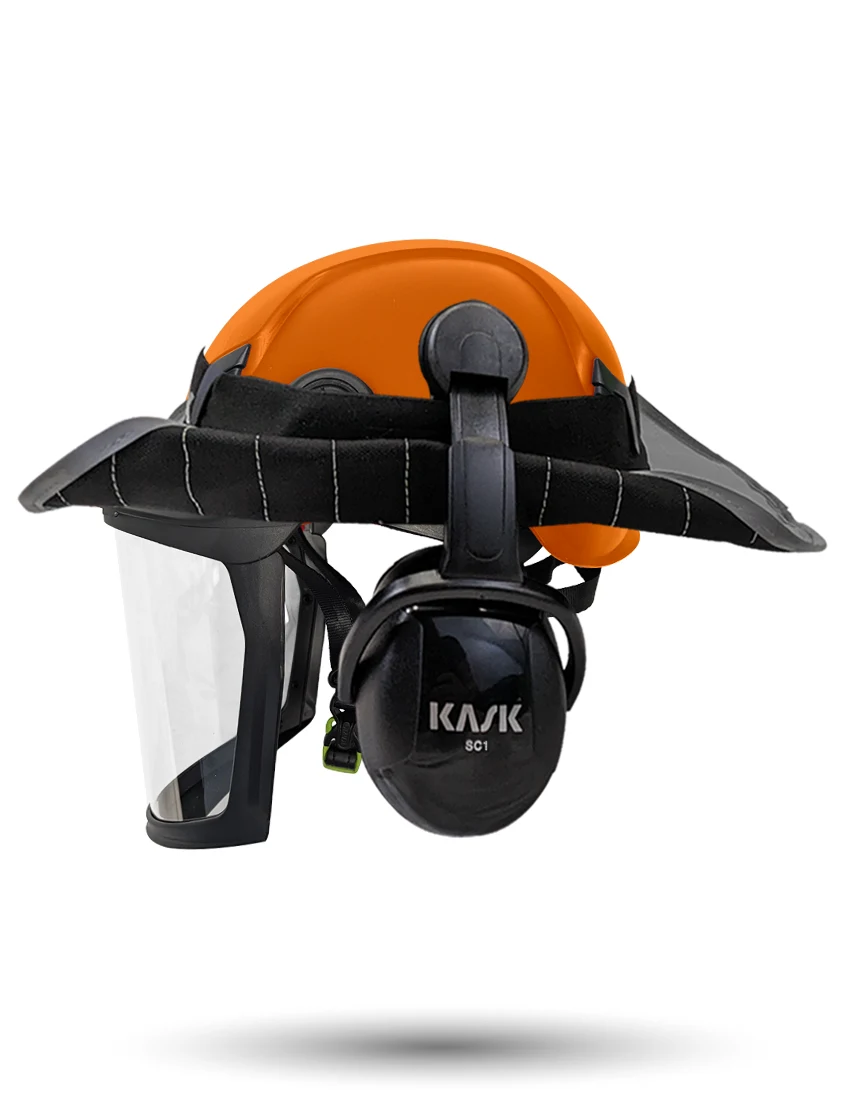 Orange KASK Zenith X2 ANSI Safety Helmet with Full-Face Visor Kit ...