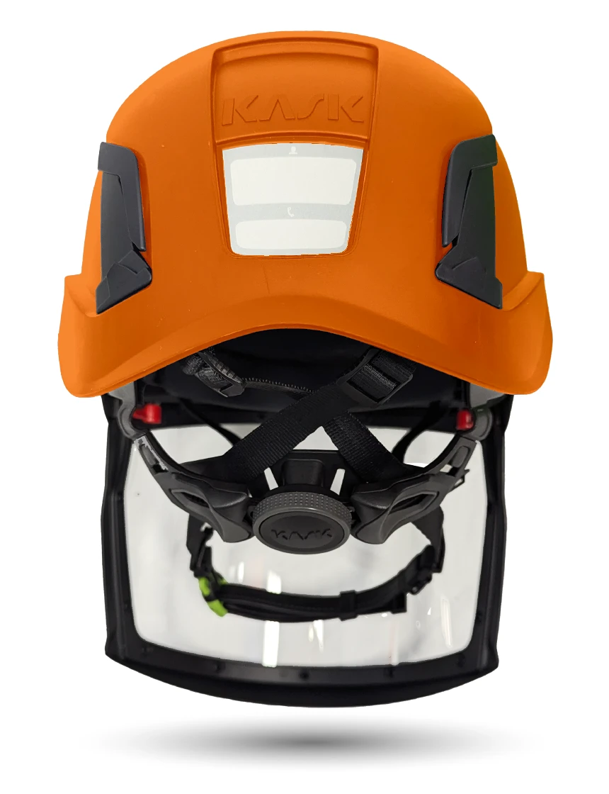 Orange KASK Zenith X2 ANSI Safety Helmet with Full Face Visor Kit ...