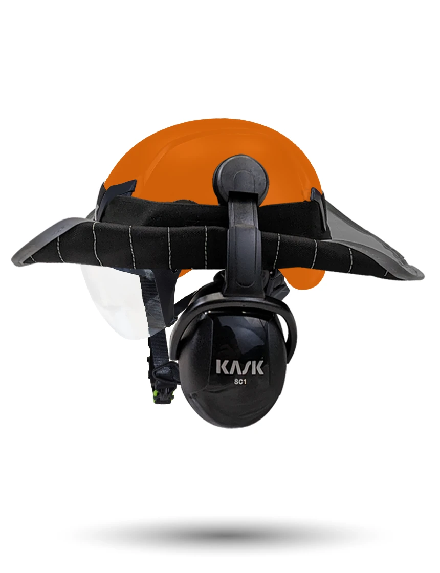 Orange KASK Zenith X2 ANSI Safety Helmet with Half-Face Visor Kit ...