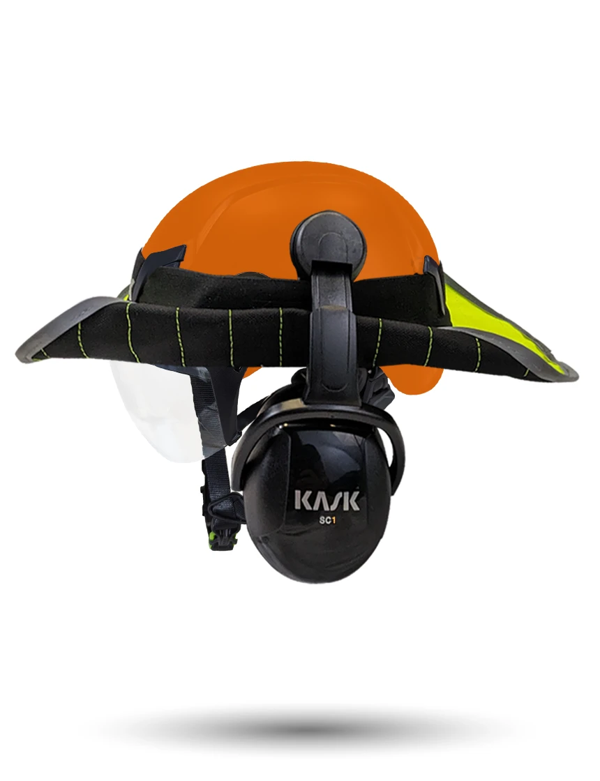 Orange KASK Zenith X2 ANSI Safety Helmet with Half-Face Visor Kit ...
