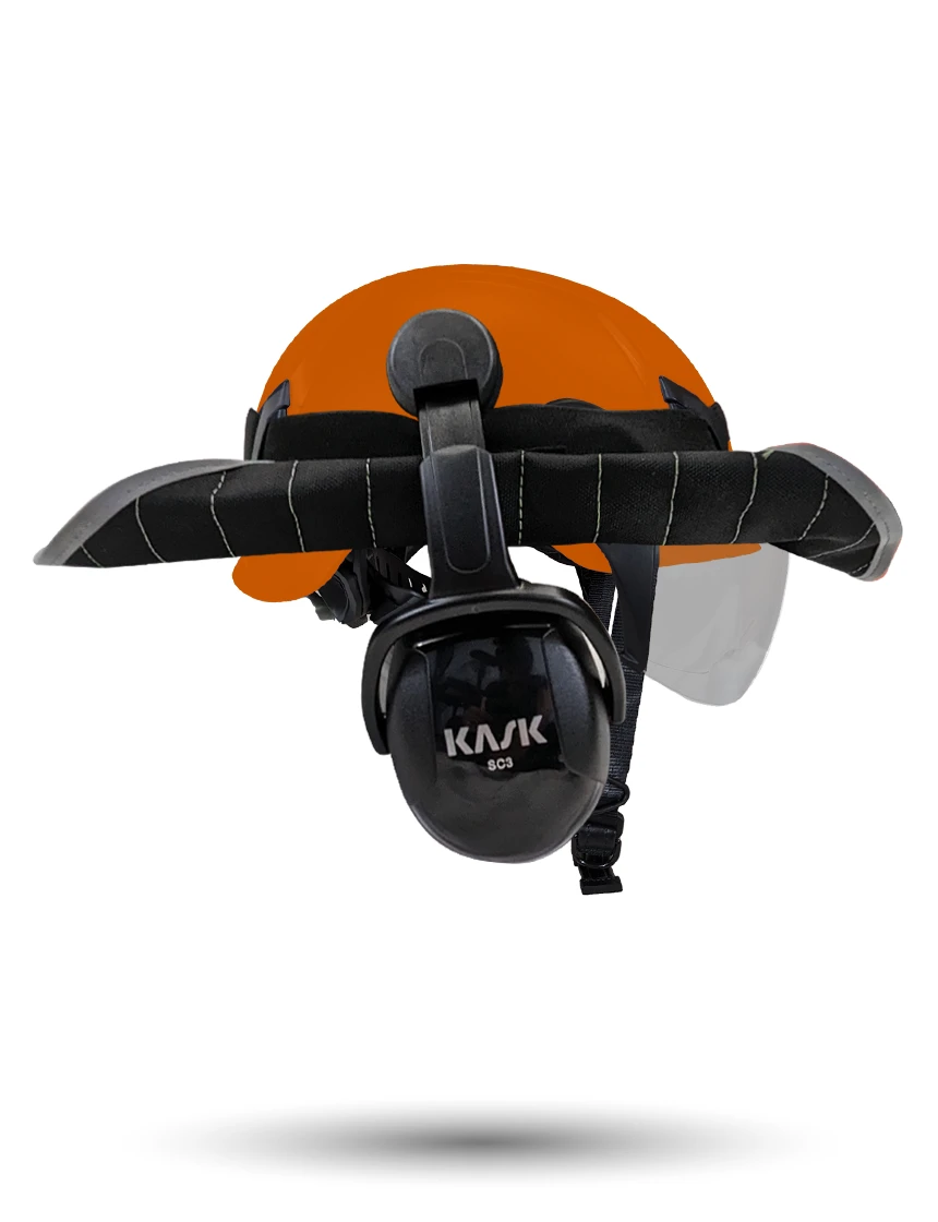 Orange KASK Zenith X2 ANSI Safety Helmet with Half-Face Visor Kit ...