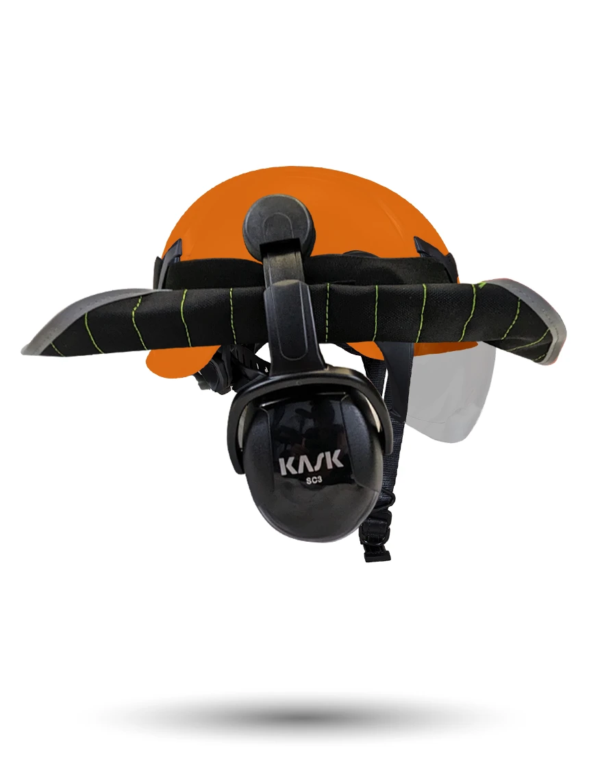 Orange KASK Zenith X2 ANSI Safety Helmet with Half-Face Visor Kit ...