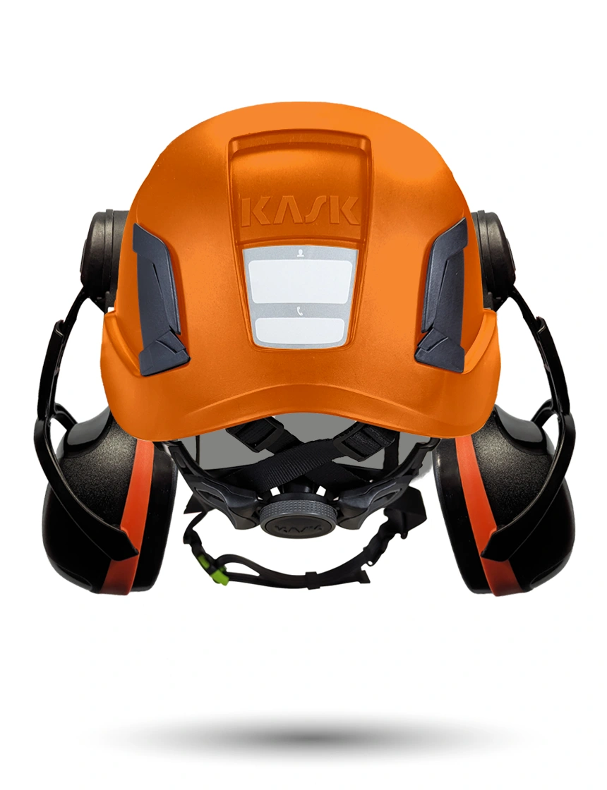 Orange KASK Zenith X2 ANSI Safety Helmet with Half-Face Visor Kit ...