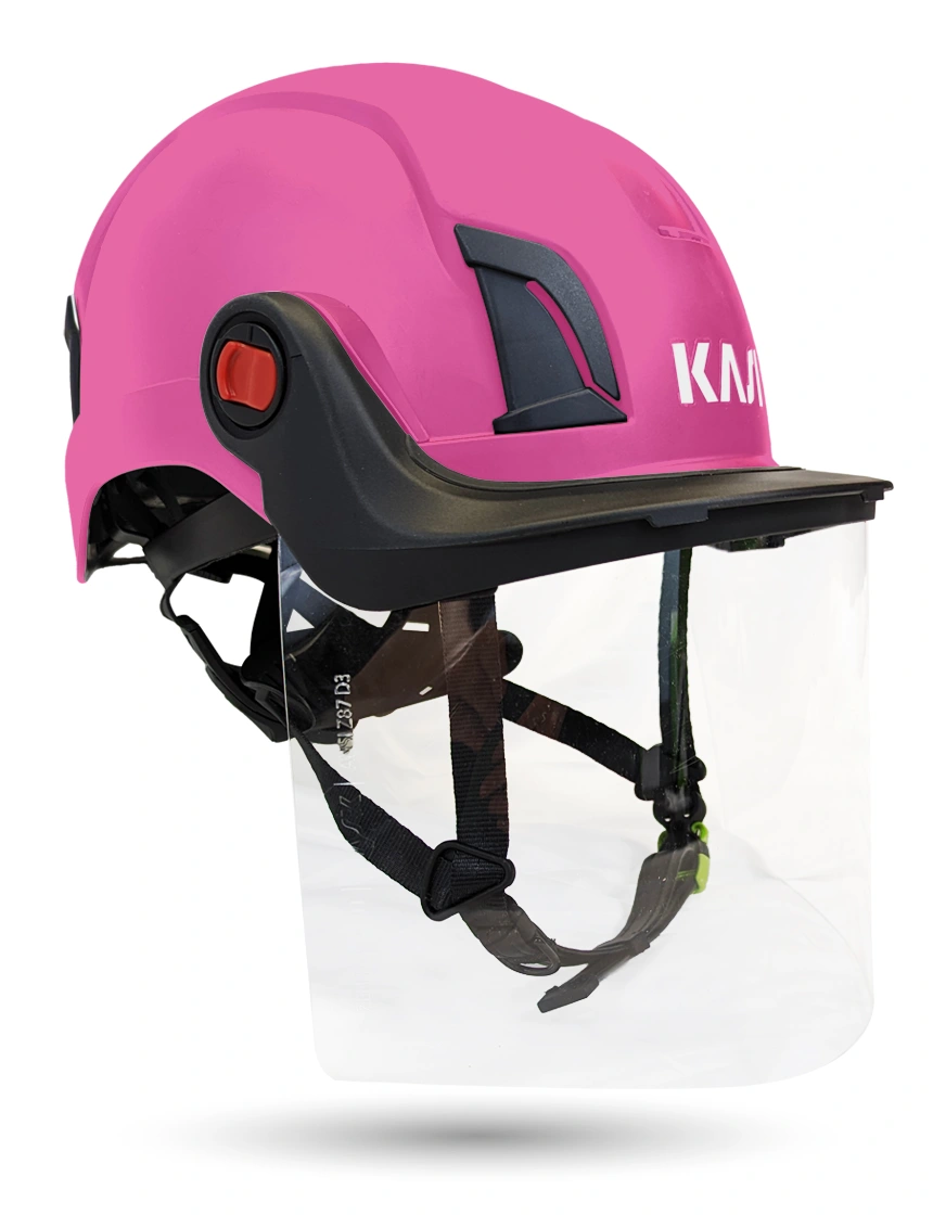 Pink KASK Zenith X2 ANSI Safety Helmet with Full Face Shield & Brim Kit (Clear) | 097-214-FFS ...