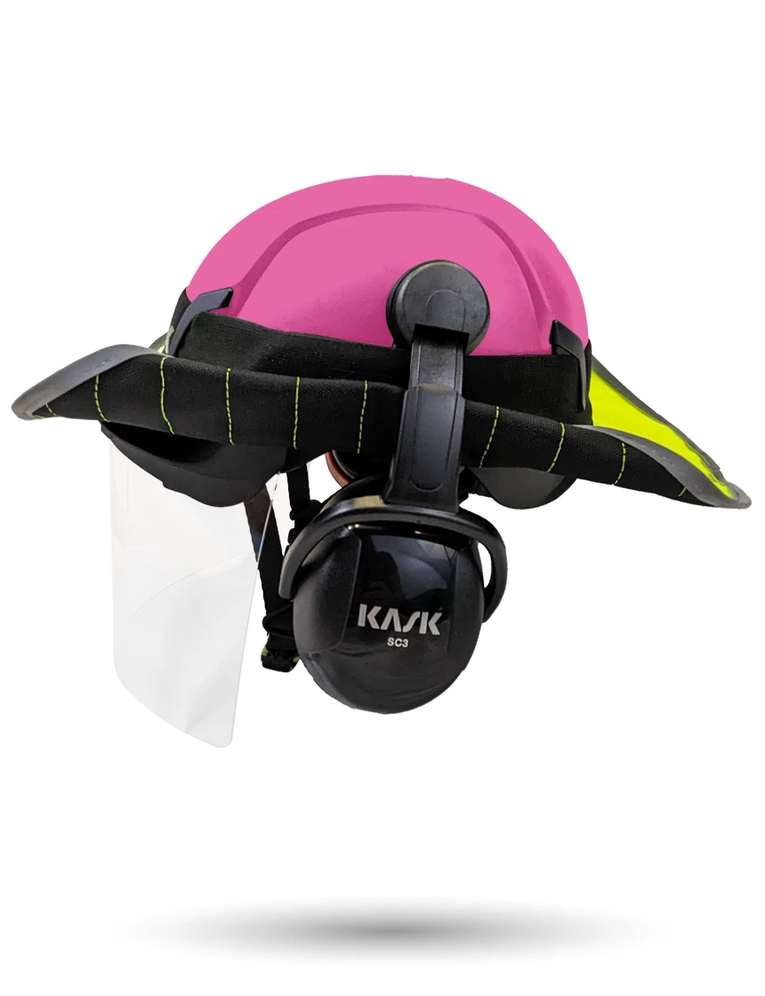 Pink KASK Zenith X2 ANSI Safety Helmet with Full-Face Shield & Brim Kit ...