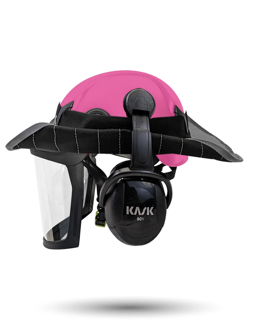 Pink KASK Zenith X2 ANSI Safety Helmet with Full-Face Visor Kit (Clear ...