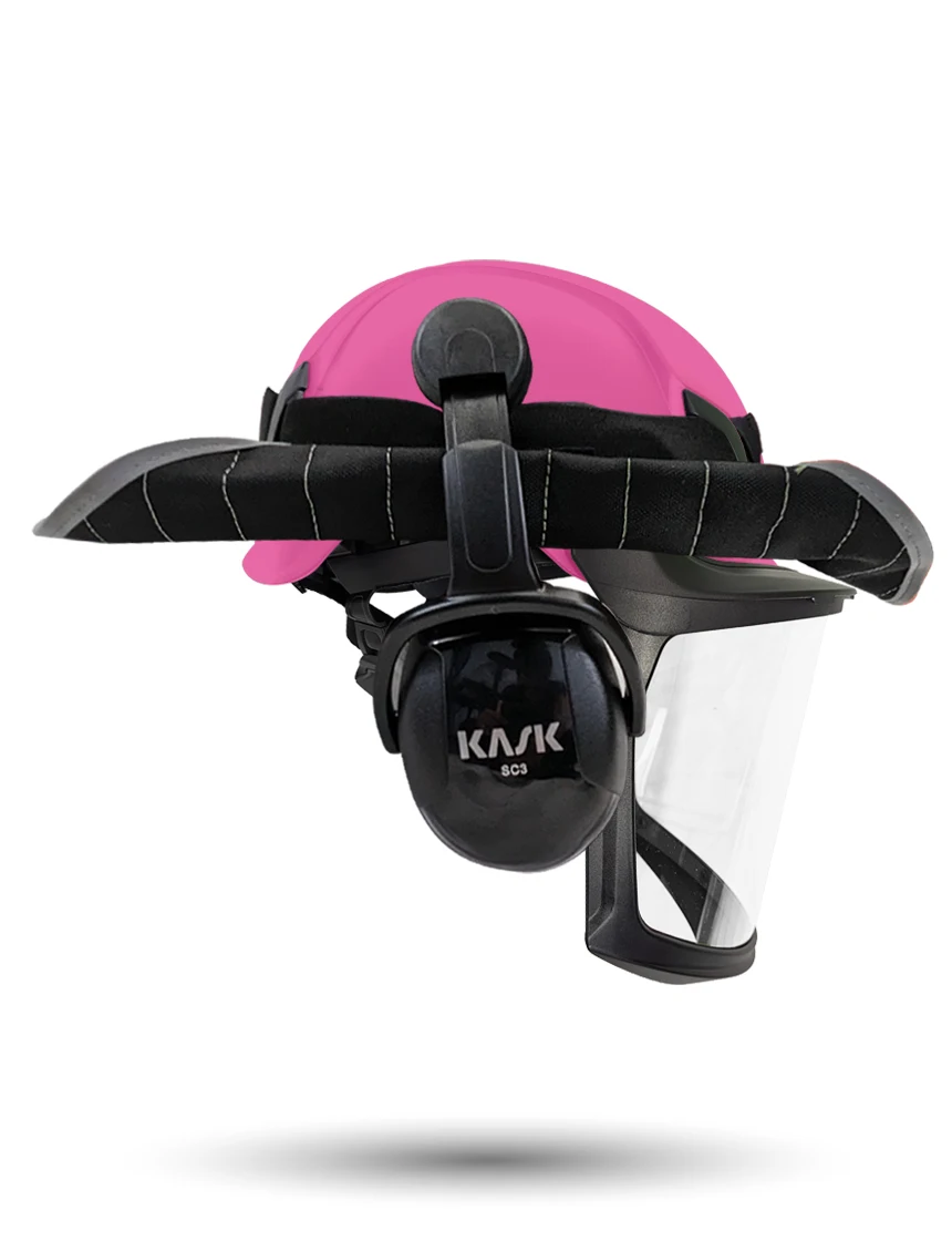 Pink KASK Zenith X2 Helmet w/Full Visor, Muffs, Sun Guard (Anthracite ...