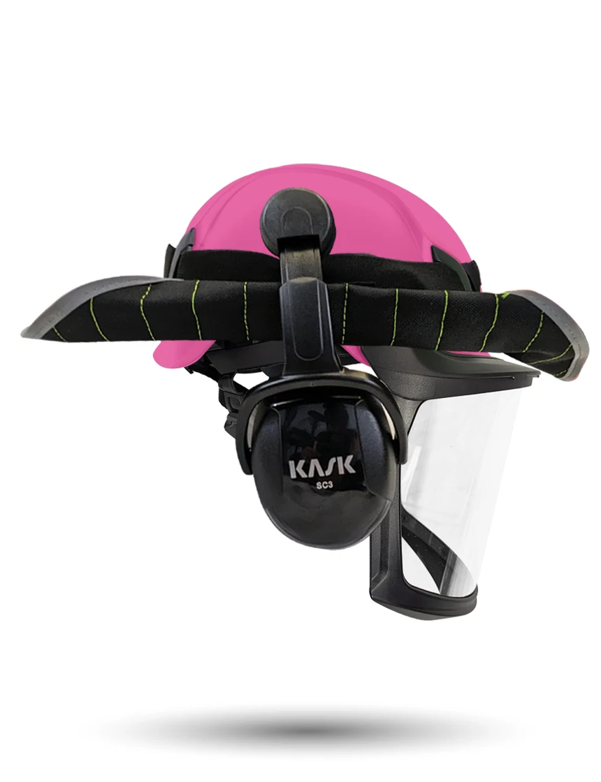 Pink KASK Zenith X2 ANSI Safety Helmet with Full-Face Visor Kit (Clear ...