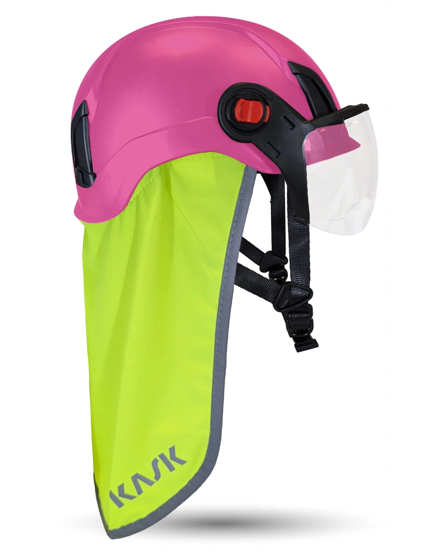 Pink KASK Helmet Half Visor Clear & 10" Neck Guard | 097-214-HFV(CLR ...